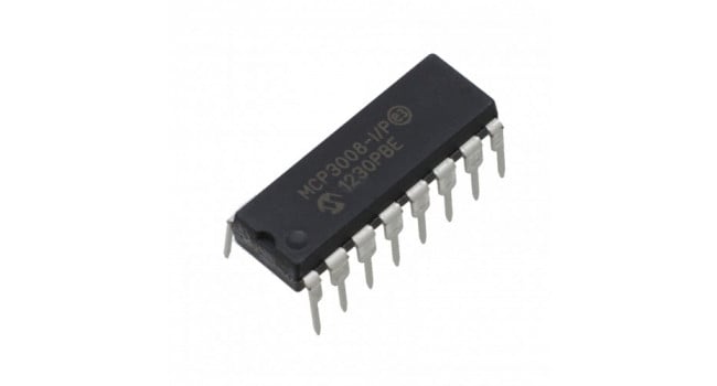 MCP3008 - 8 Channel 10 Bit A/D Converter - Micro Robotics