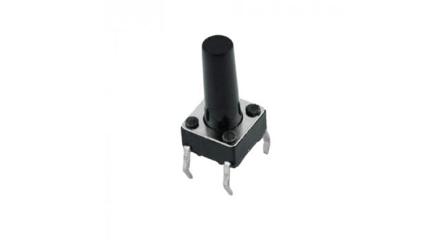 Tactile Switch 4 Pin H=10mm TH (10 pack) - Micro Robotics