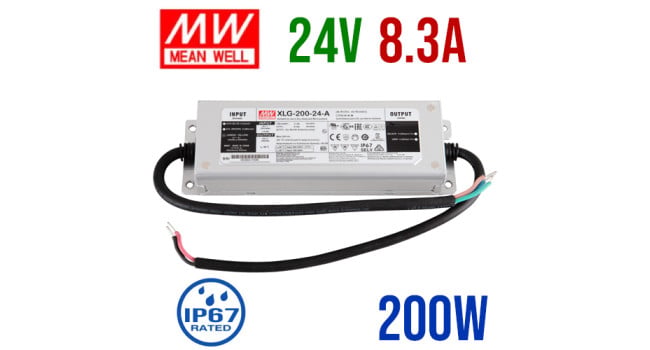 Mean Well 24V 8.3A 200W PSU - Micro Robotics