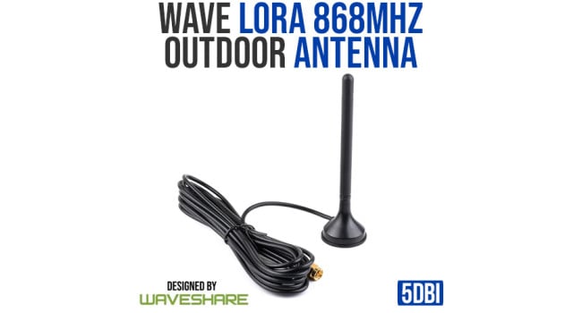 Wave LoRa 868MHz Outdoor Antenna - 5dBi - Micro Robotics